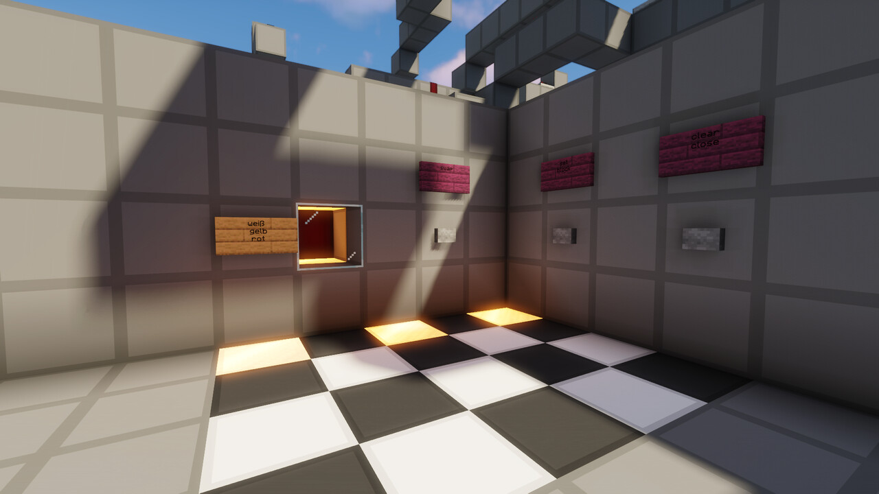 Redstone color-block combintion lock Minecraft Map