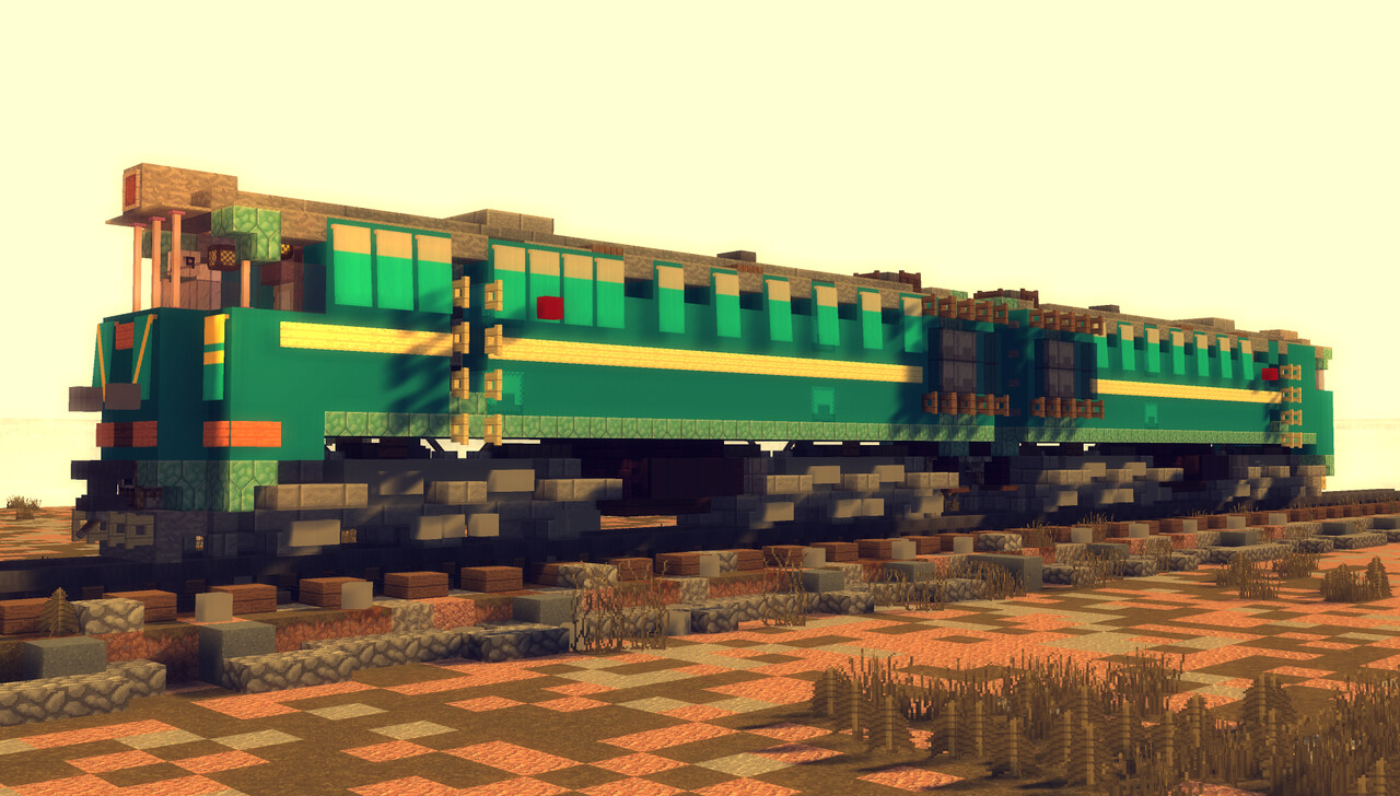 Soviet diesel locomotive TE-7 Minecraft Map