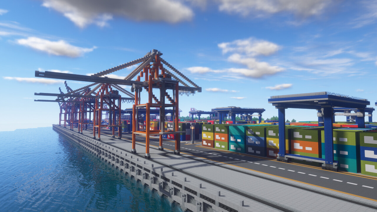 Dalenberg Seaport | 1000x600 blocks Minecraft Map