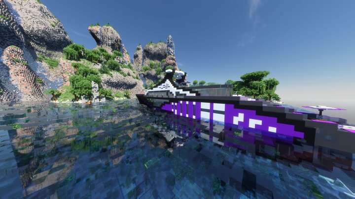 Modern and Ruined Fantasy WaterFall Minecraft Map