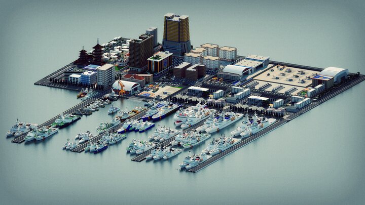 Update project. Coast Guard Base & Fix ship of 1/2 - 2020 Minecraft Map