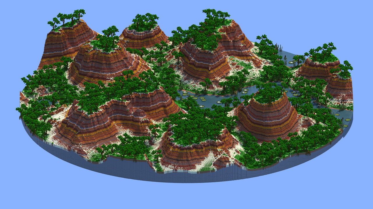 High Fantasy Terrace Landscape Minecraft Map