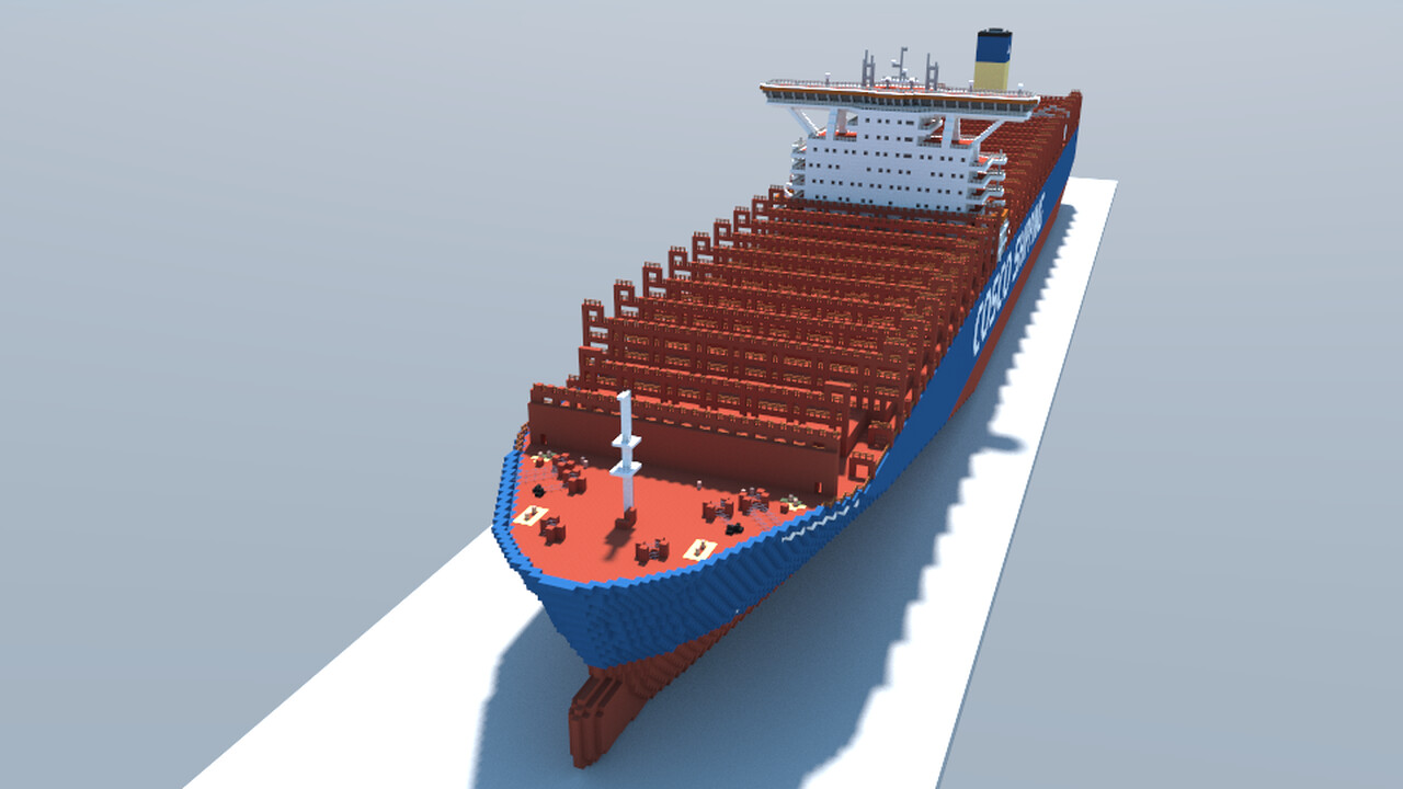 Cosco Shipping Aries (1:1 Scale Container Ship) Minecraft Map
