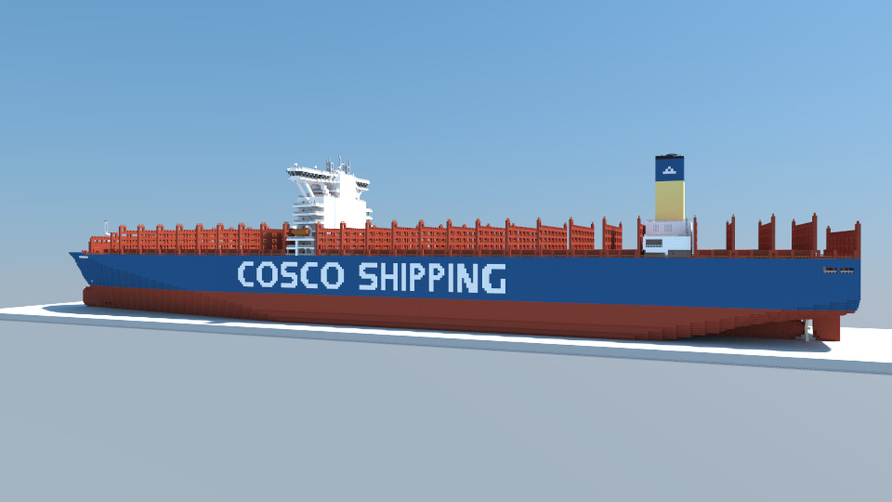 Cosco Shipping Aries (1:1 Scale Container Ship) Minecraft Map