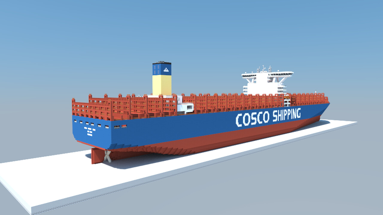 Cosco Shipping Aries (1:1 Scale Container Ship) Minecraft Map