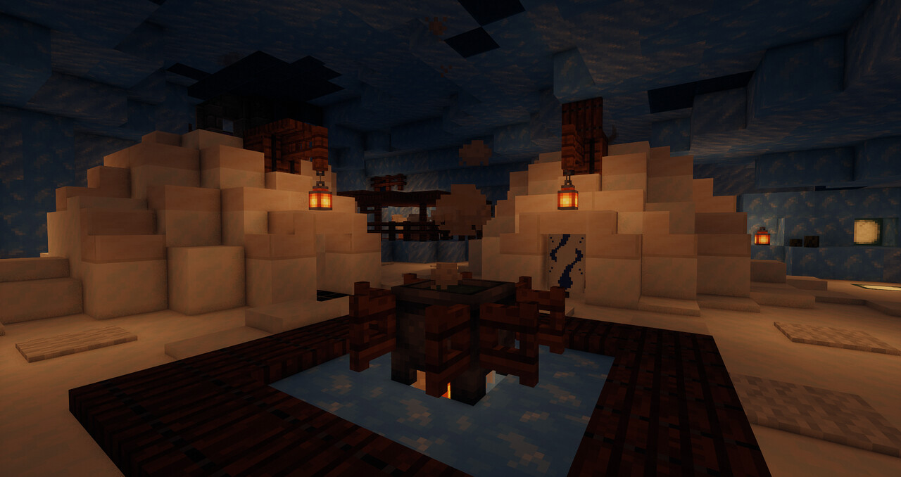 Waterbending Underground Village Minecraft Map