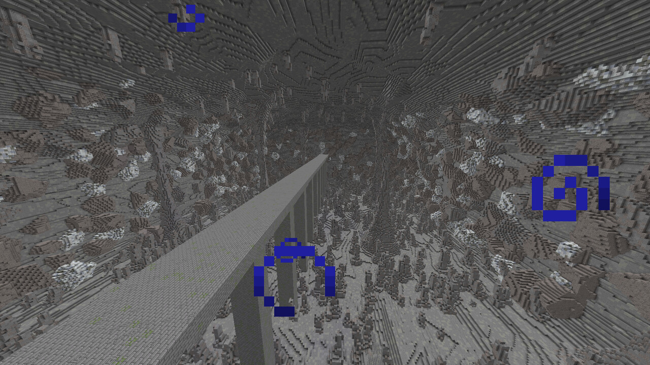 Cave bridge arena in 4 sizes Minecraft Map