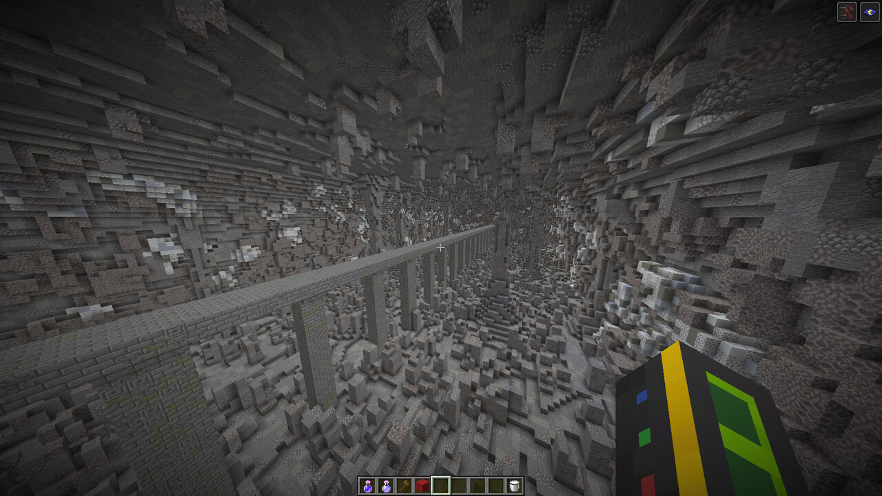 Cave bridge arena in 4 sizes Minecraft Map