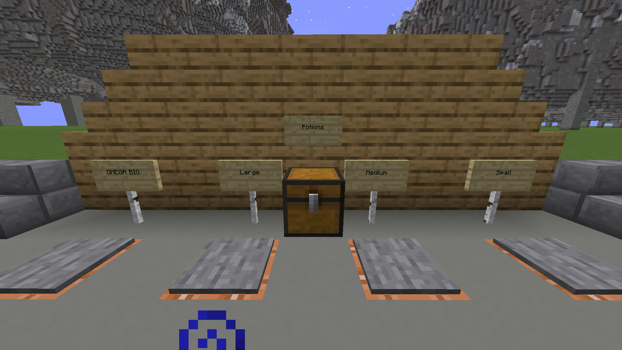Cave bridge arena in 4 sizes Minecraft Map