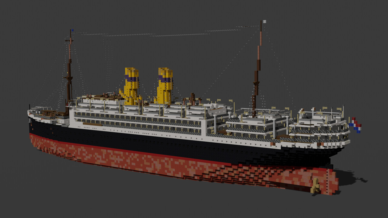 Hospital Ship Gradisca & Ocean Liner Gelria Minecraft Map