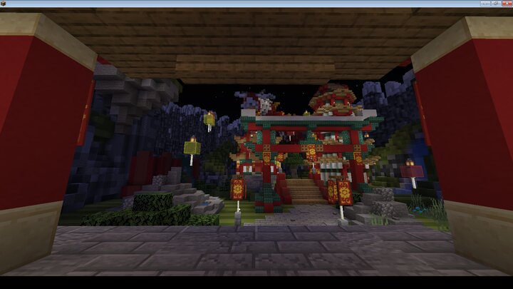 Spawn for Skyblock: Asian style + dragons Minecraft Map