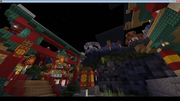 Spawn for Skyblock: Asian style + dragons Minecraft Map