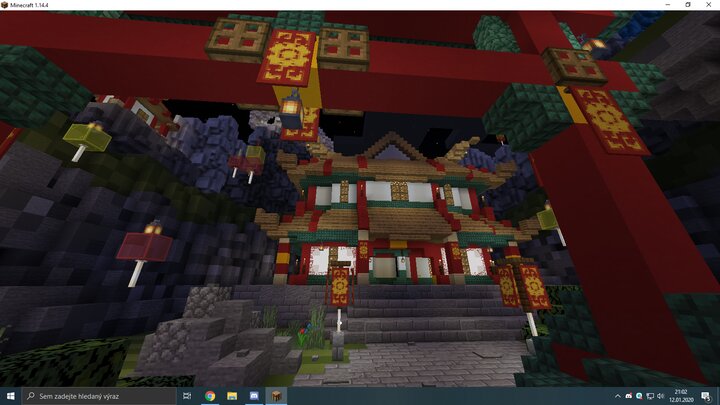 Spawn for Skyblock: Asian style + dragons Minecraft Map