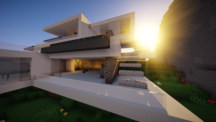 Old Modern Mansion Build Minecraft Map