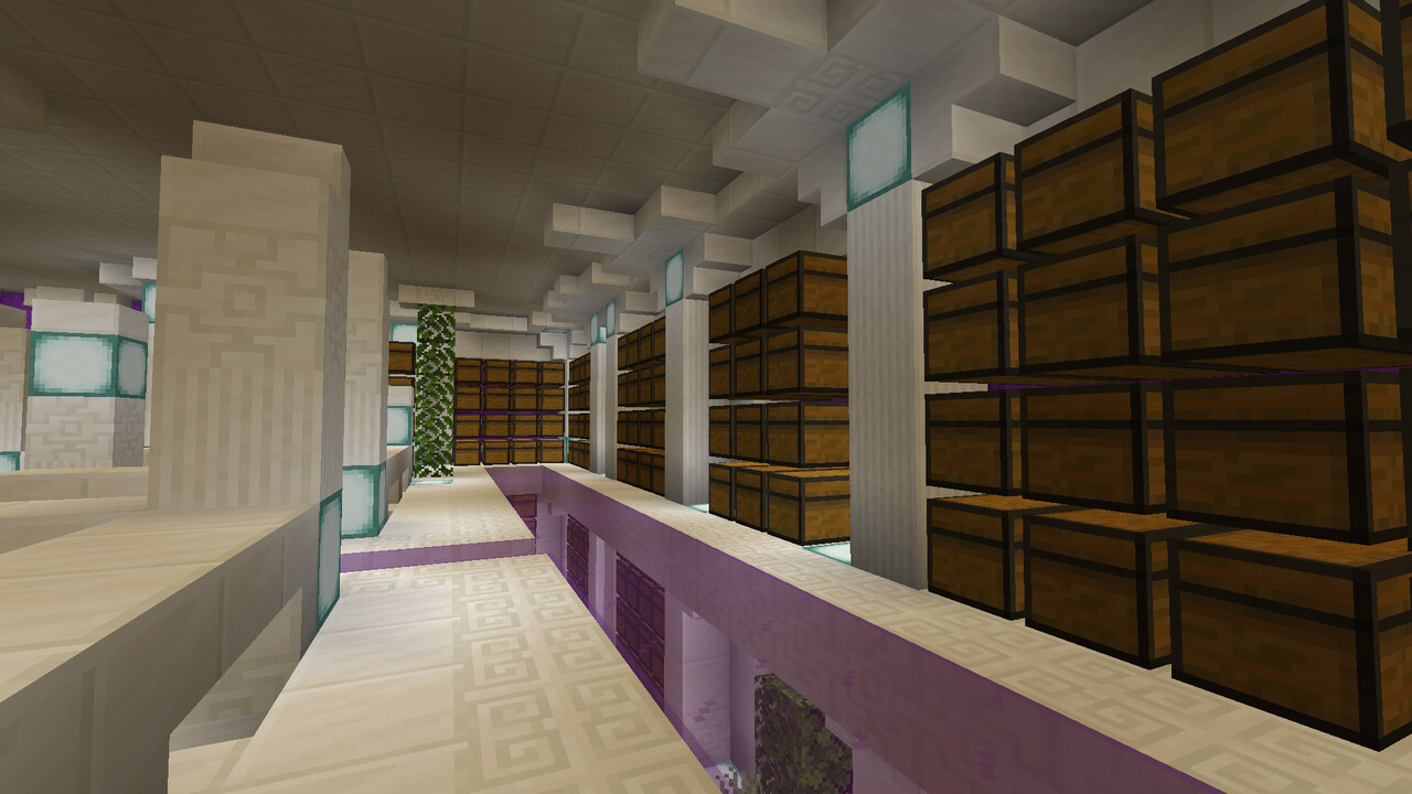 Underground purple storehouse! Minecraft Map