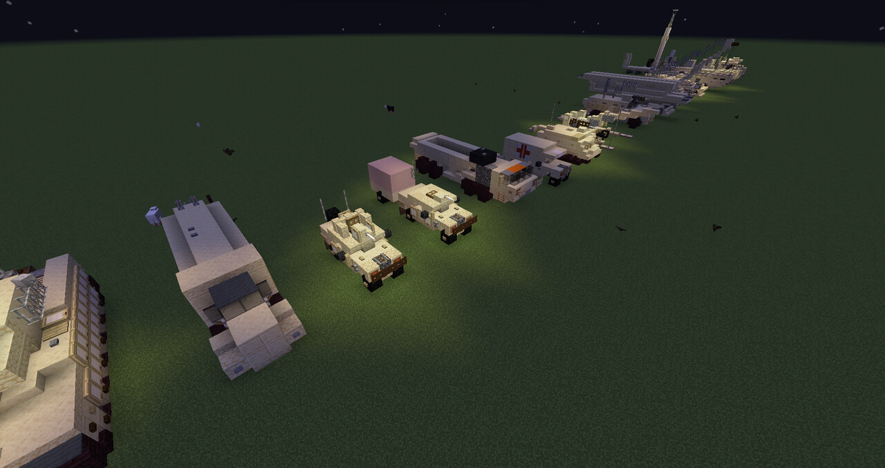 military cars/tanks/trucks. Minecraft Map