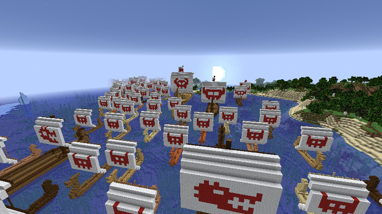300 Longship/Galley Fleet Minecraft Map
