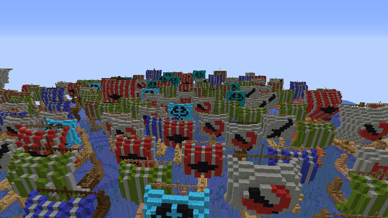300 Longship/Galley Fleet Minecraft Map
