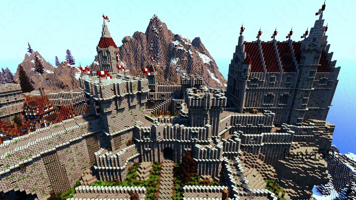 Solitude, Skyrim's capital (Skyrim TES) Minecraft Map