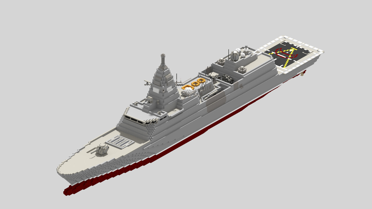 JMSDF 30DX new frigate class & Us Navy - Frigate ship FFG X Minecraft Map