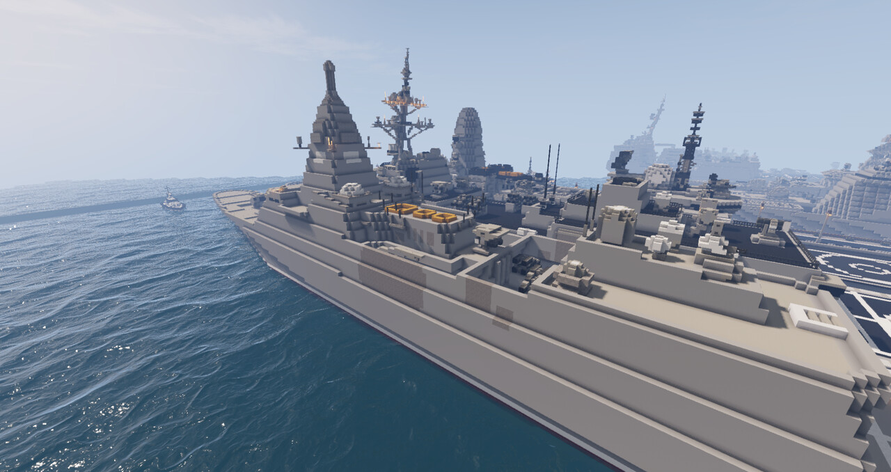 JMSDF 30DX new frigate class & Us Navy - Frigate ship FFG X Minecraft Map
