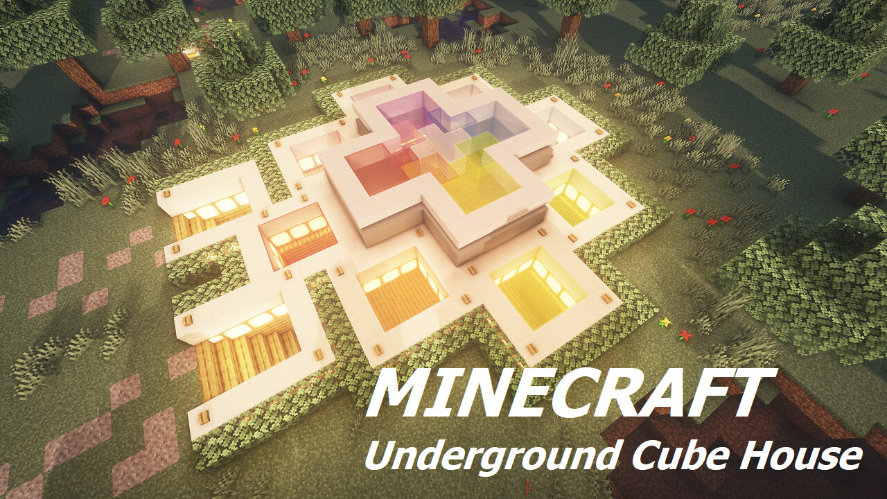 Modern Underground Cube House Minecraft Map