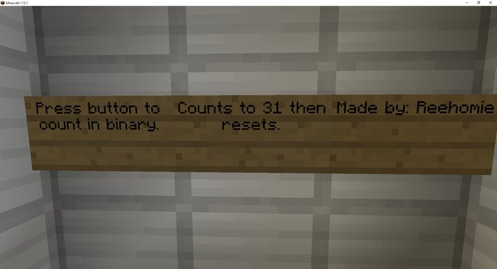 Binary Counter Minecraft Map