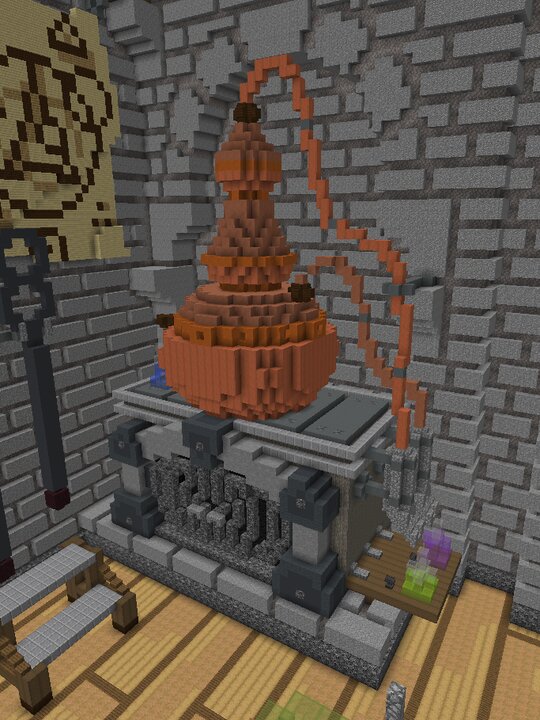 Alchemist's Workshop: Overscaled interior Minecraft Map