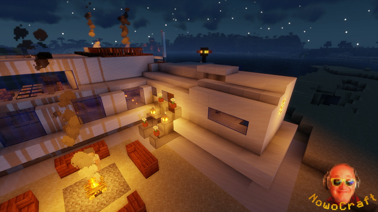 Tropical Island Beach Villa Minecraft Map