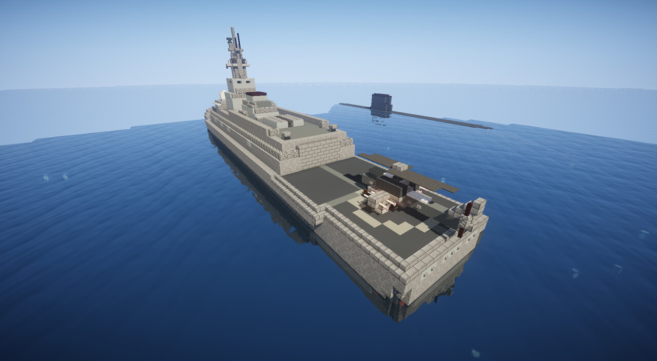 Modern Frigate and Submarine Minecraft Map