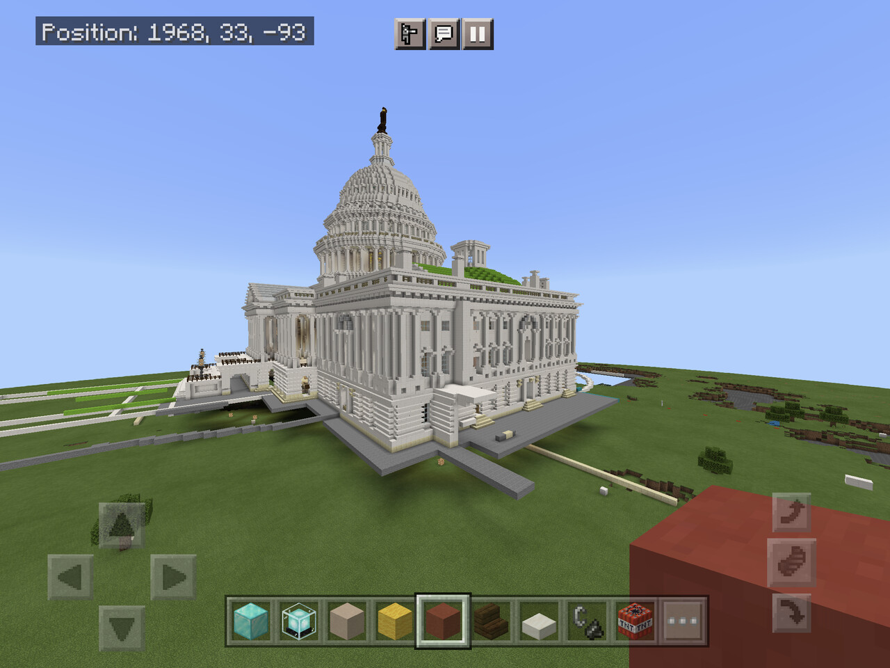 US Capitol Building (central core, no House or Senate Wings) Minecraft Map