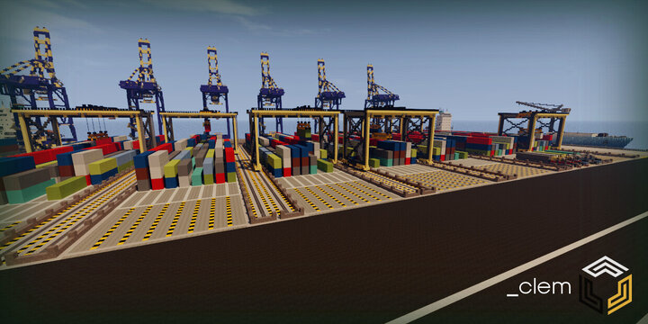 Industrial Port and Shipyard Minecraft Map