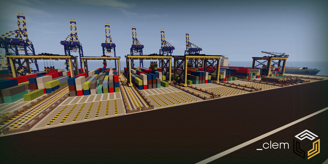 Industrial Port and Shipyard Minecraft Map