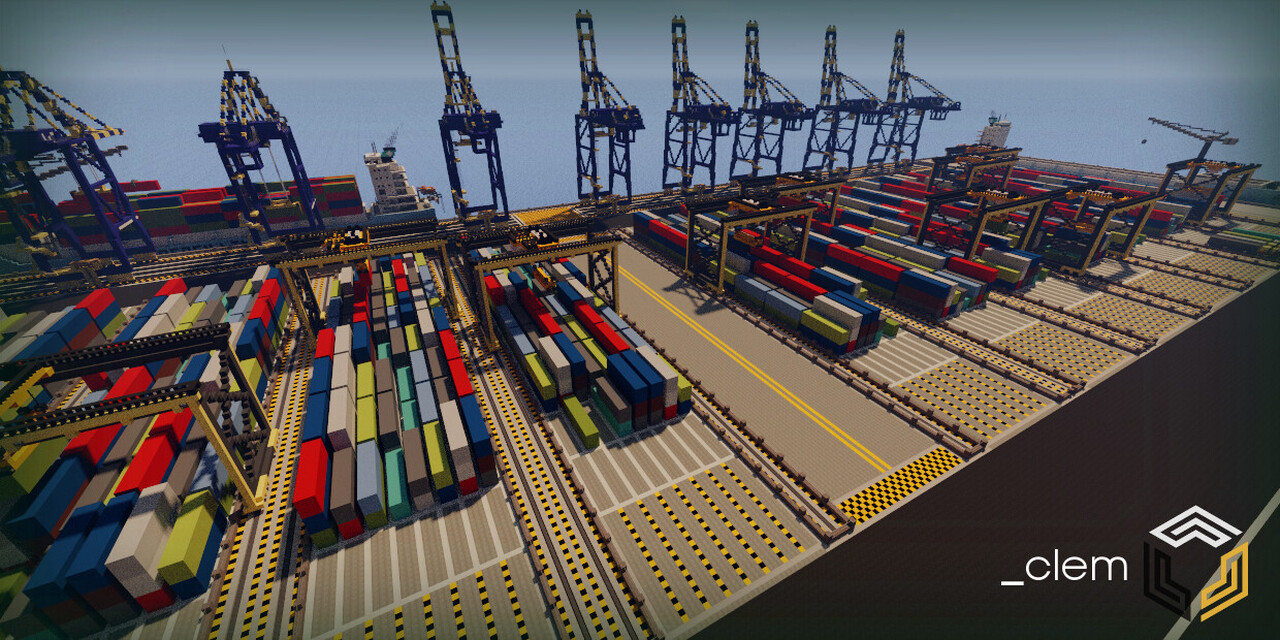 Industrial Port and Shipyard Minecraft Map