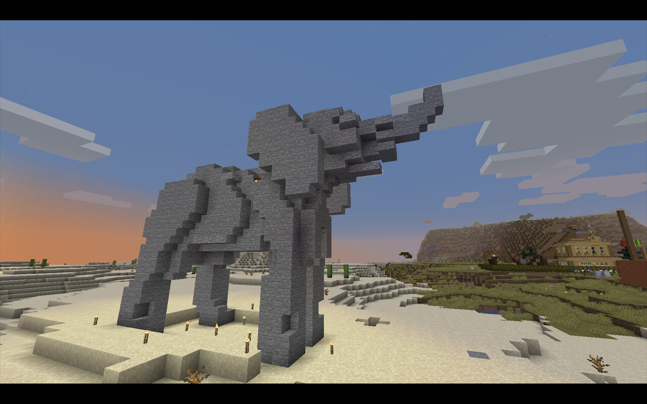Elephant 3d survival build Minecraft Map