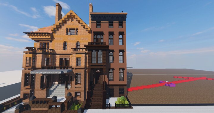 Minecraft - How To Build A New York Townhouse Minecraft Map
