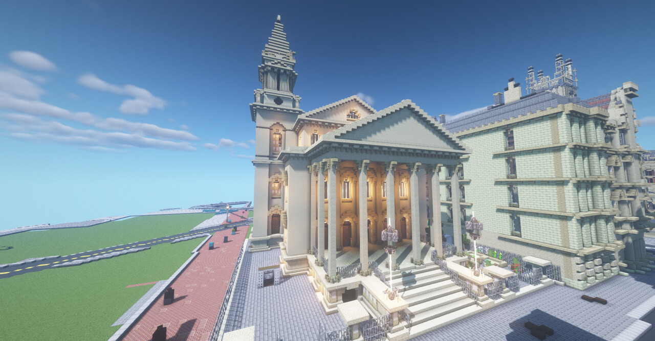 I recreated this london church in minecraft Minecraft Map