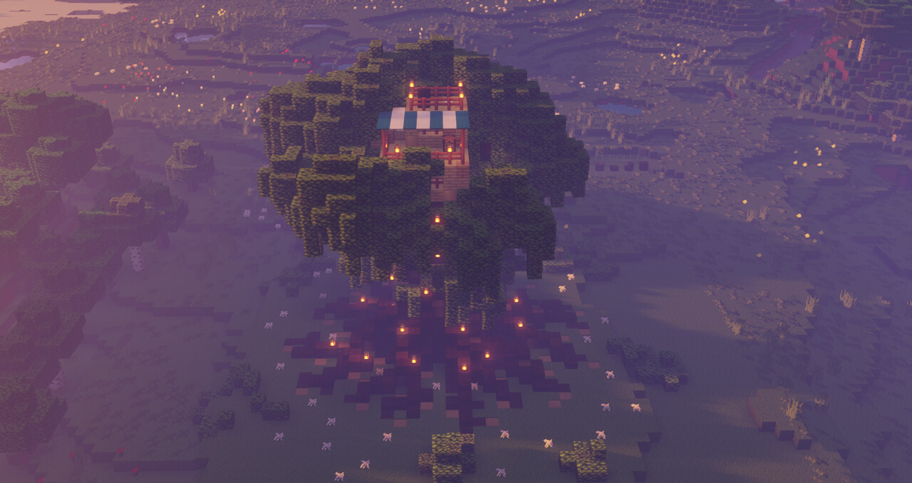 Easy Minecraft Treehouse - Custom Treehouse Starter House Tutorial ...