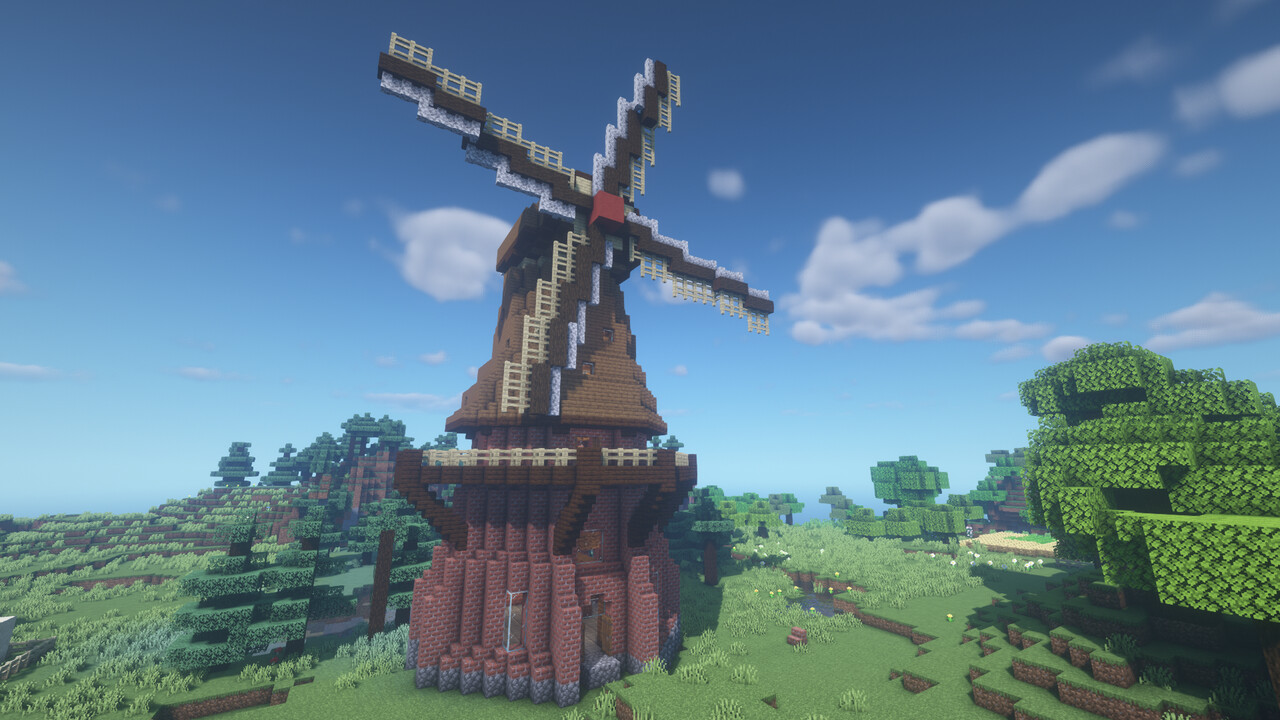Dutch/East Frisian Windmill Mill Minecraft Map