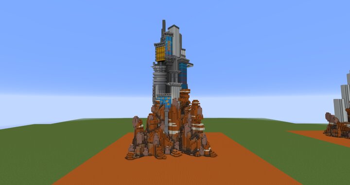 Sci-fi CyberPunk Mesa Tower Minecraft Map