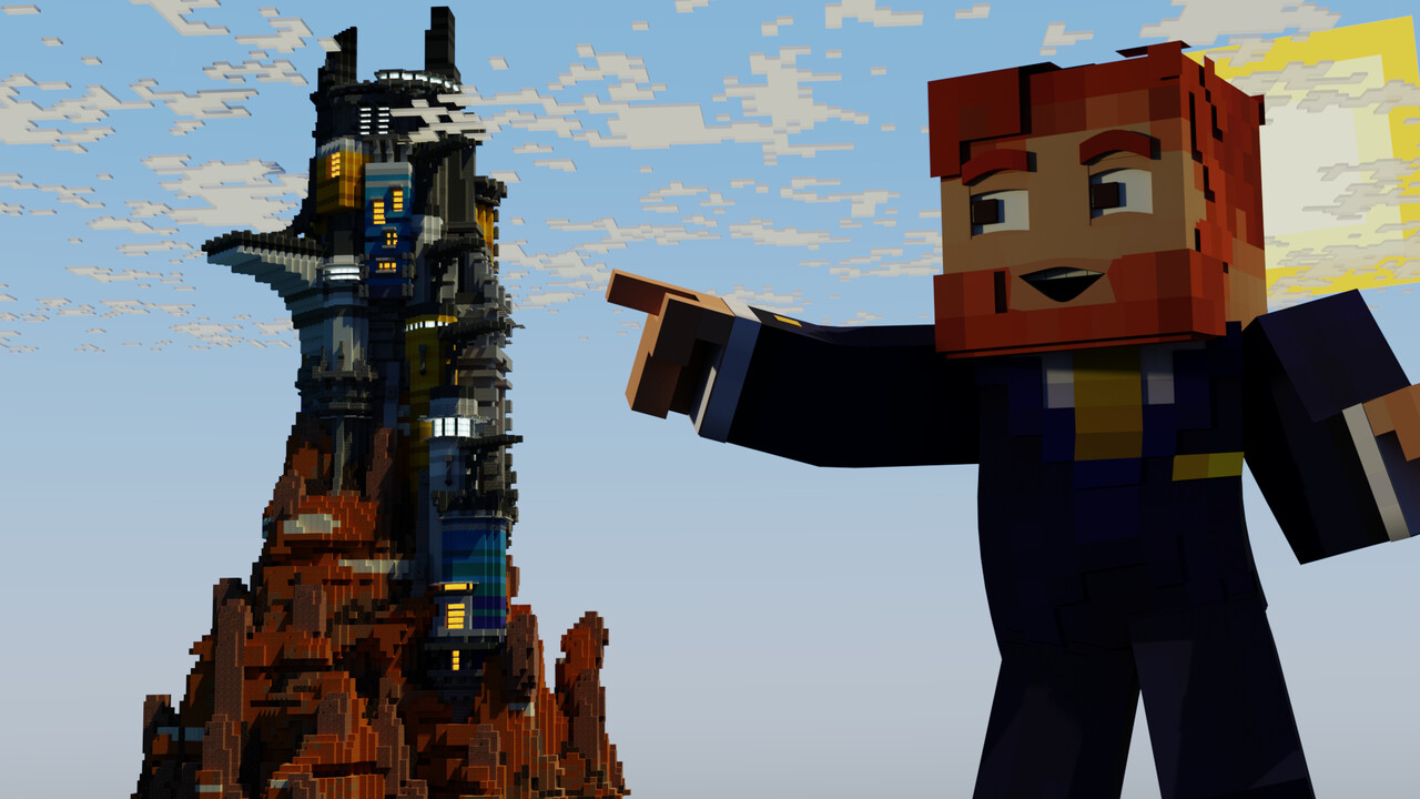 Sci-fi CyberPunk Mesa Tower Minecraft Map