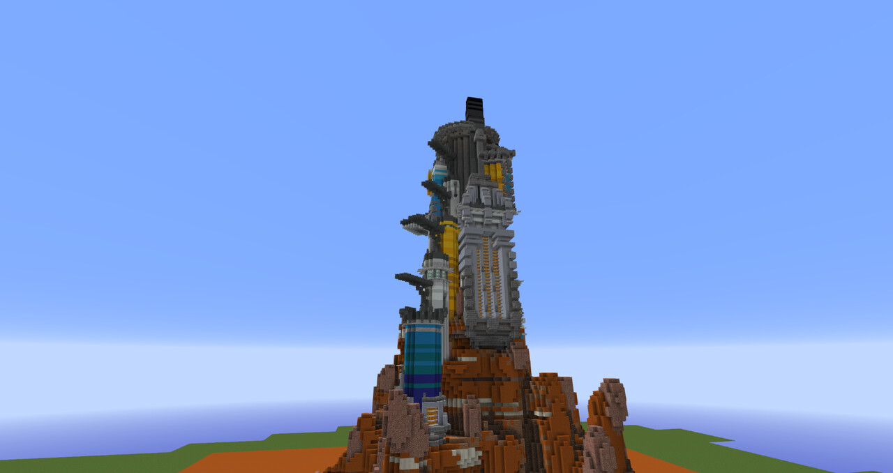 Sci-fi CyberPunk Mesa Tower Minecraft Map