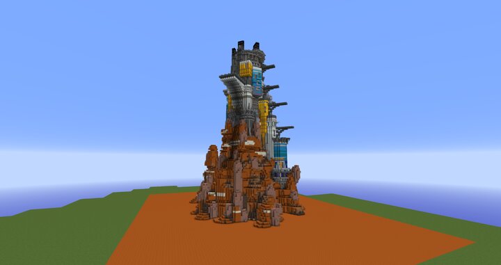 Sci-fi CyberPunk Mesa Tower Minecraft Map