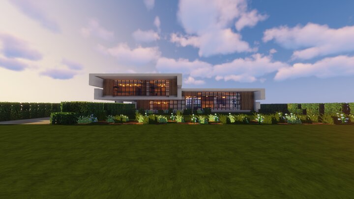 Modern Cantilever House Minecraft Map