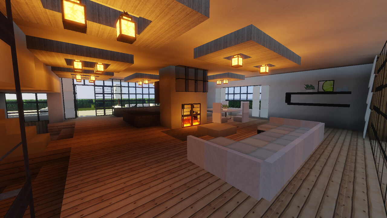 Modern Cantilever House Minecraft Map
