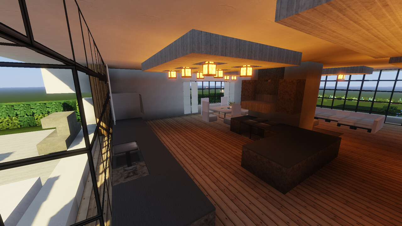 Modern Cantilever House Minecraft Map