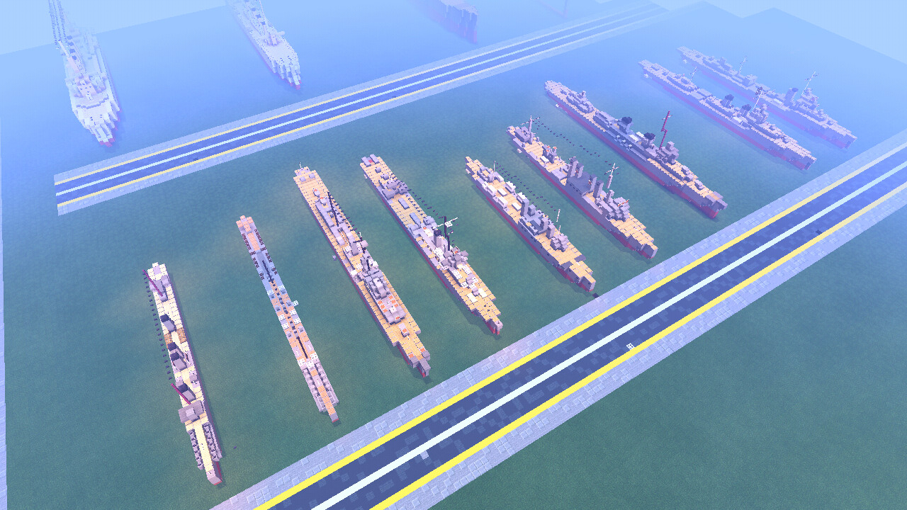 1:2 scale American warships Minecraft Map
