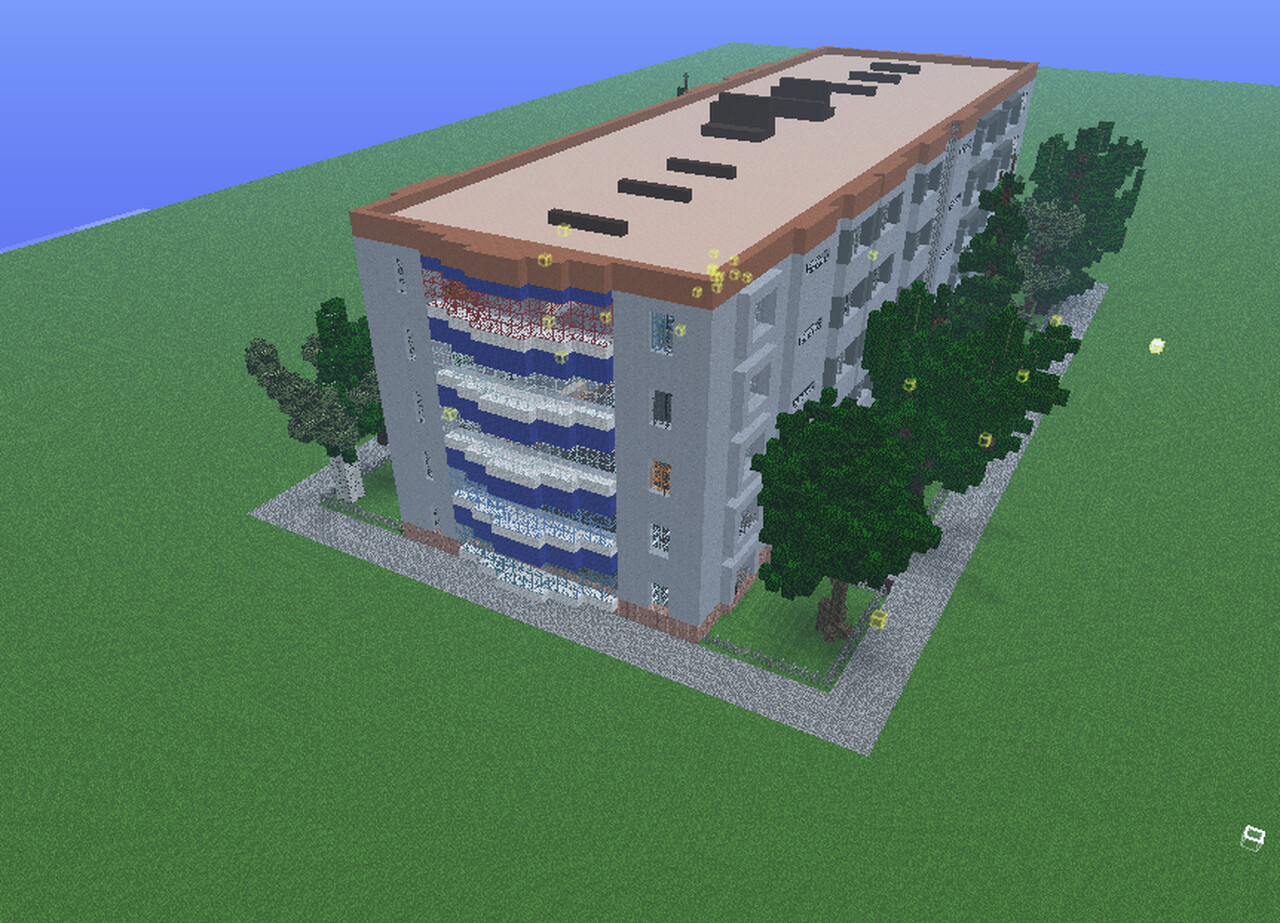 Soviet Apartment 4 floors Panel Home by Anderbest Minecraft Map