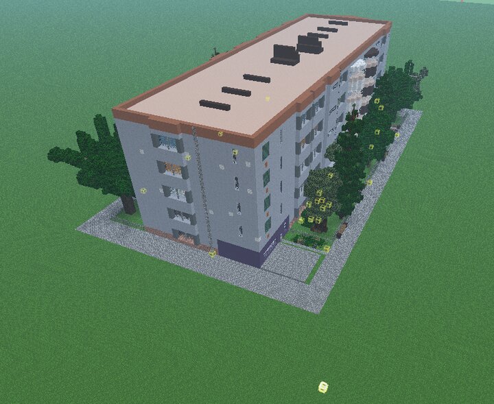 Soviet Apartment 4 floors Panel Home by Anderbest Minecraft Map