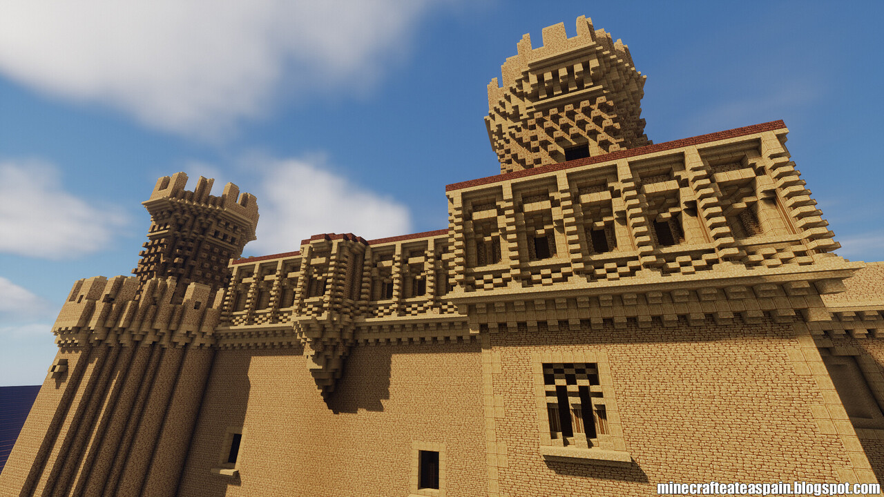 Minecraft replica of the Castle of Manzanares el Real, Madrid, Spain ...